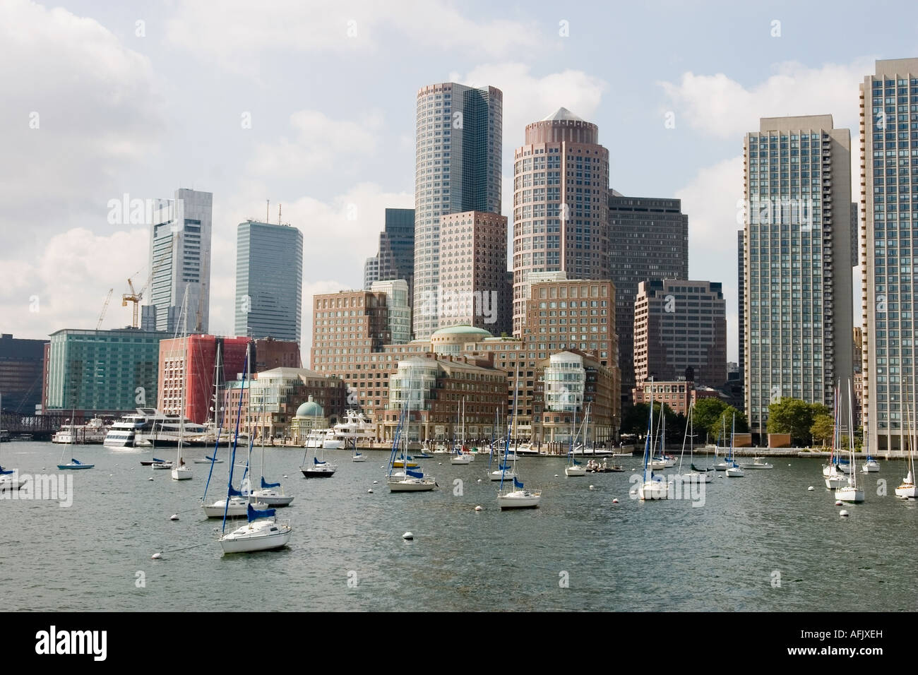 Buildings at the waterfront in boston Stock Photo - Alamy