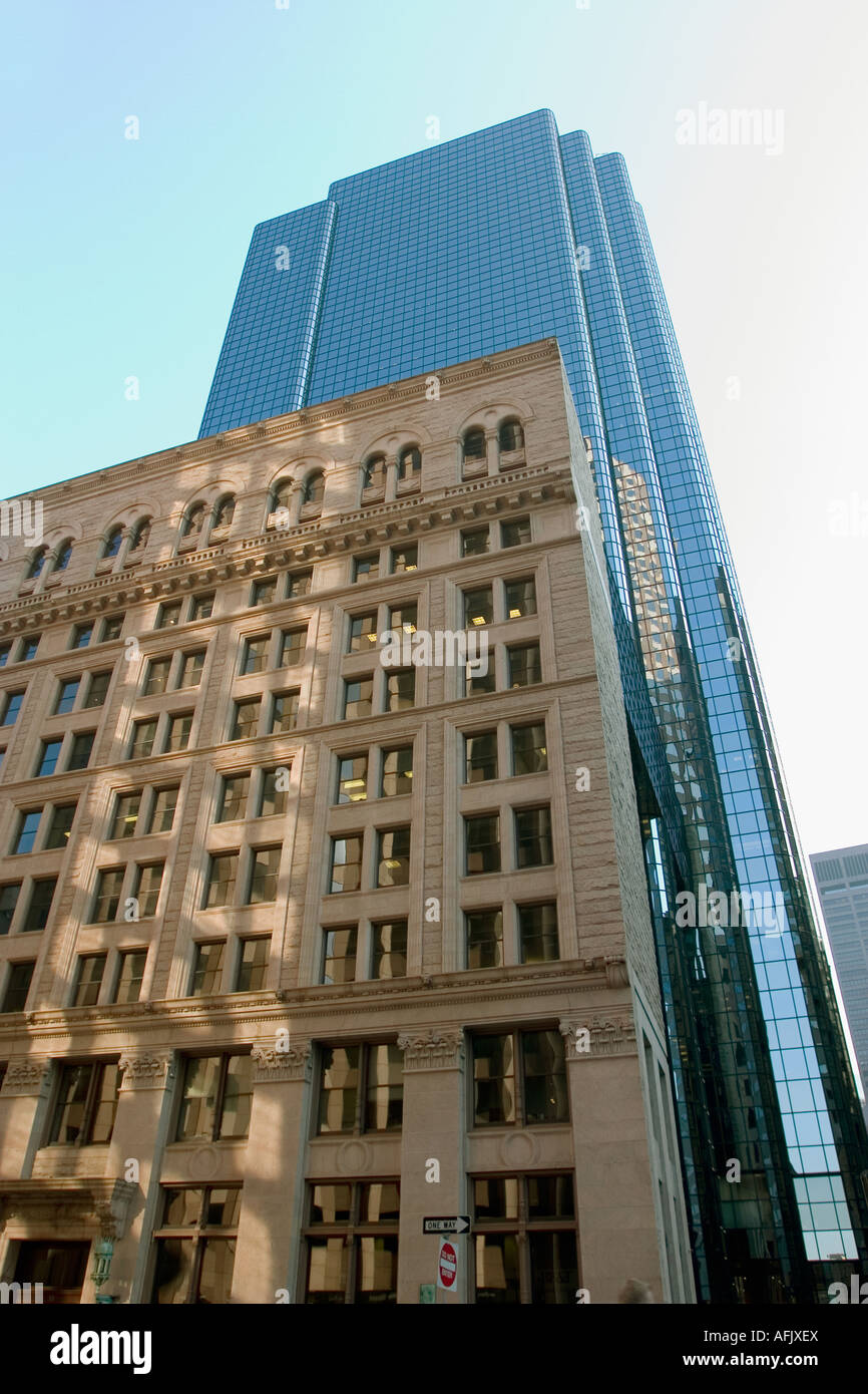Low angle view of skyscraper in boston Stock Photo - Alamy
