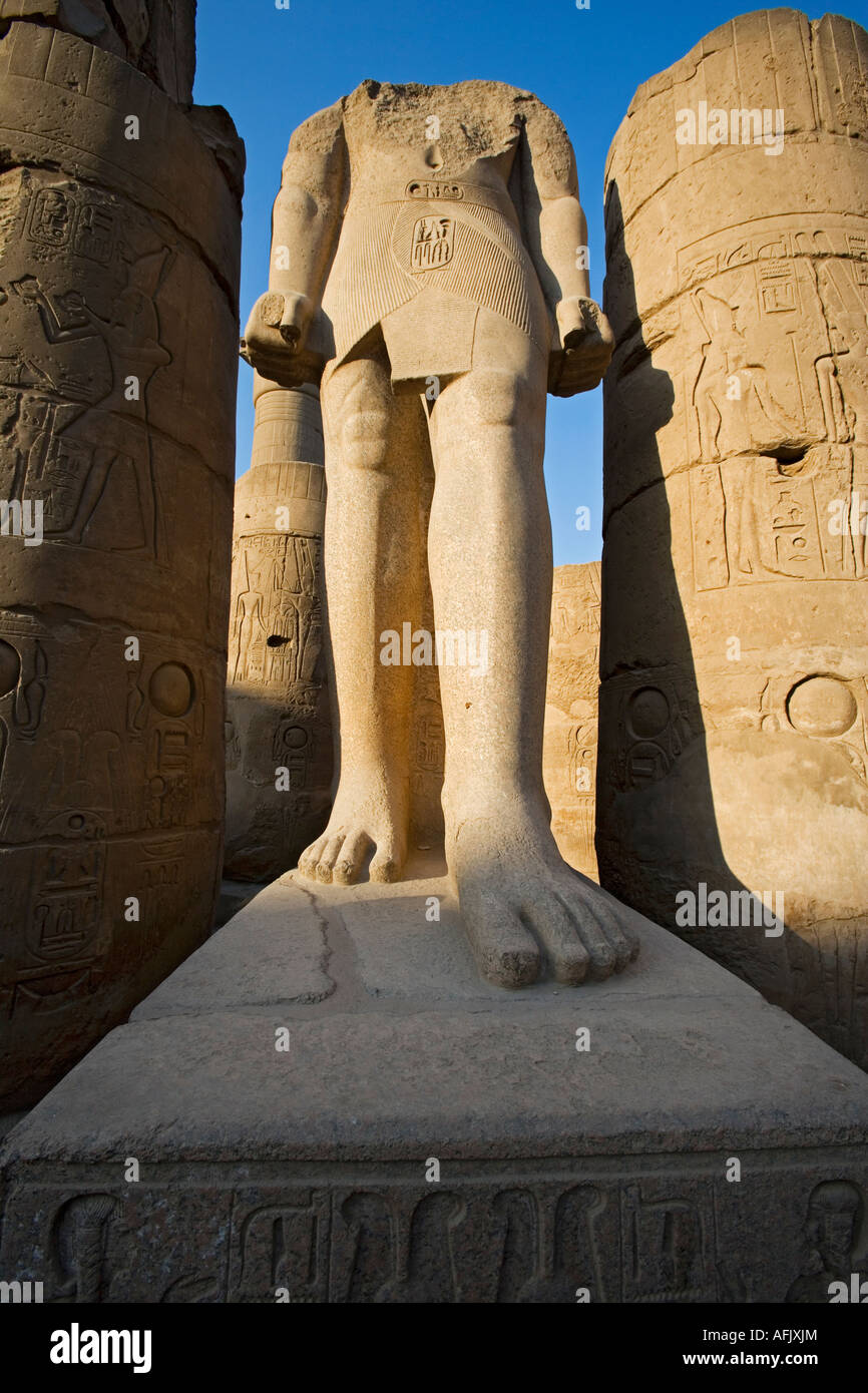 A headless statue of Ramses II at Luxor Temple, Egypt Stock Photo - Alamy