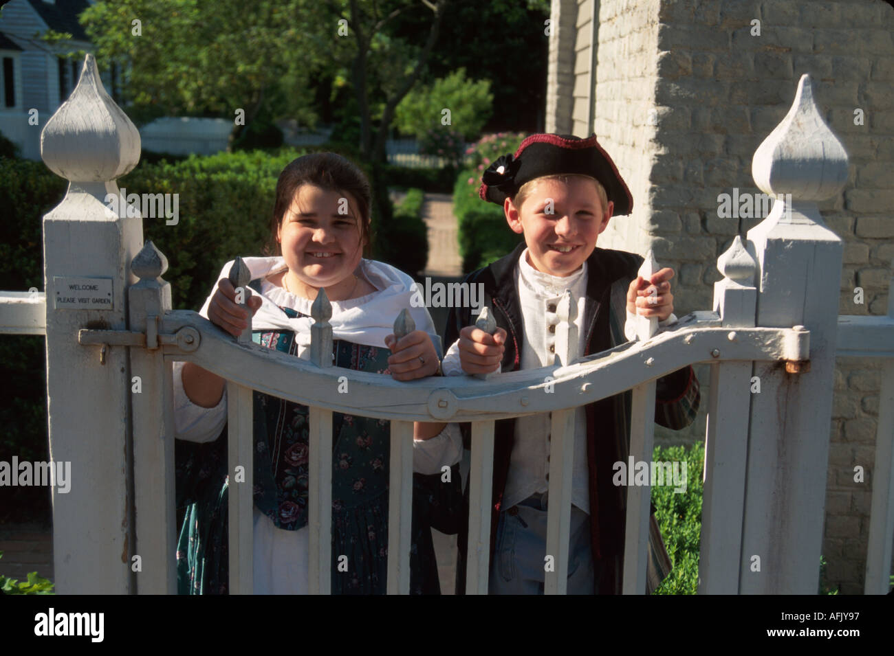 Virginia Colonial Williamsburg Duke of Glouster Street young colonists ...