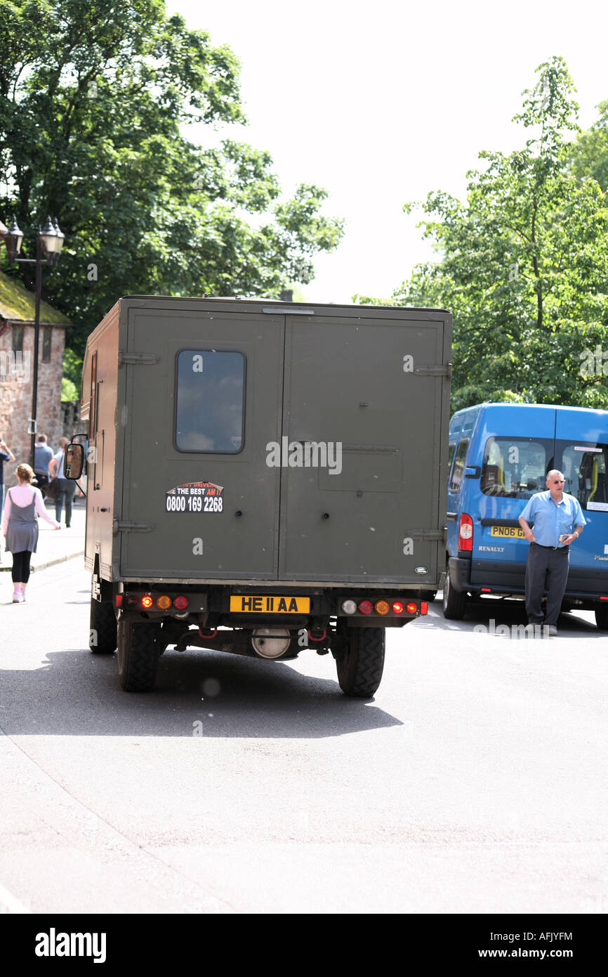 Military Ambulance rear view 001 Stock Photo - Alamy