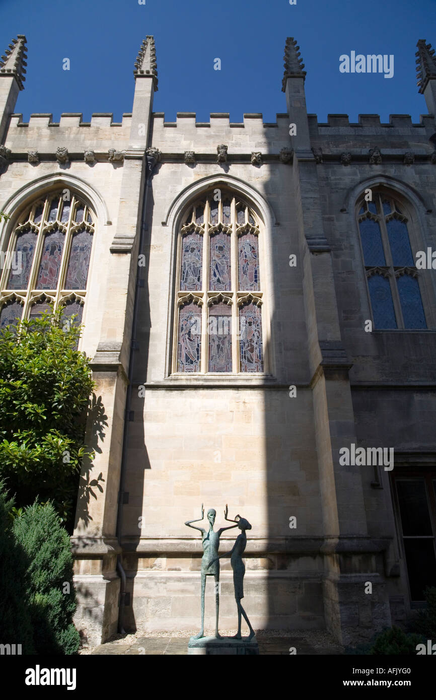 Modern sculpture in grounds of Magdalen College Oxford 1 Stock Photo ...