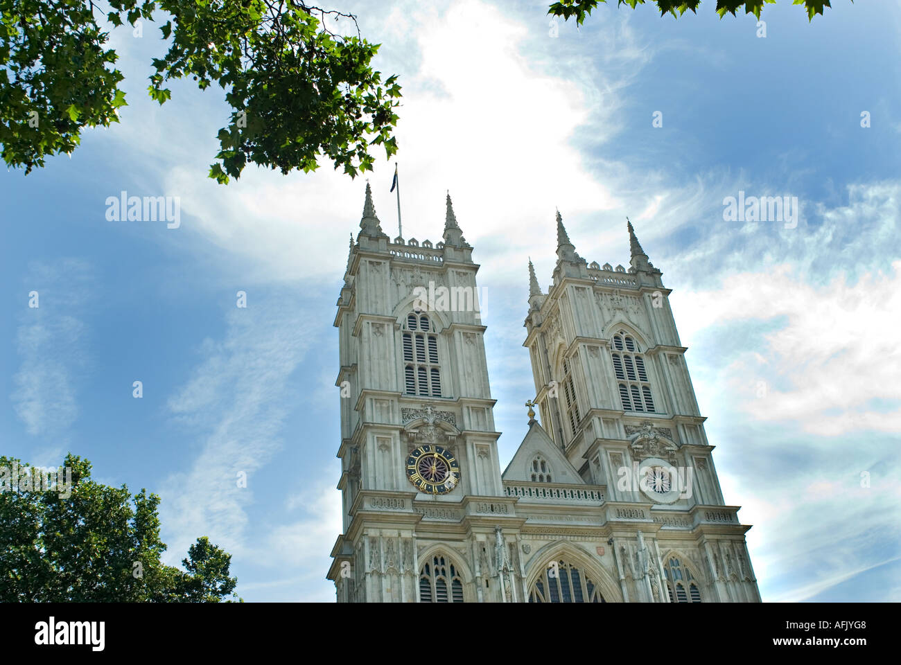 Westminster Abbey London England The western facade United Kingdom ...