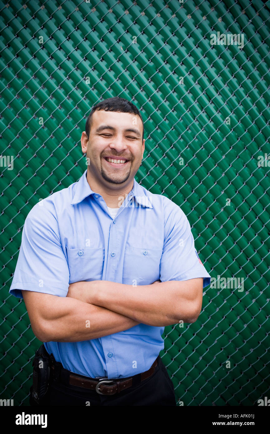 Cable man looking at camera Stock Photo - Alamy