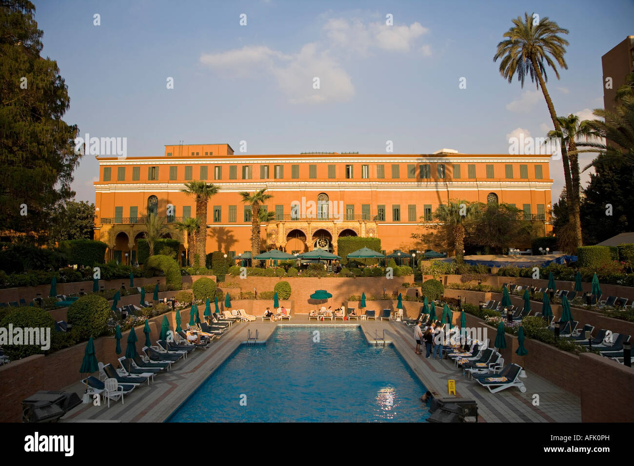 The luxurious Marriott Hotel in Cairo. Standing in the fashionable ...