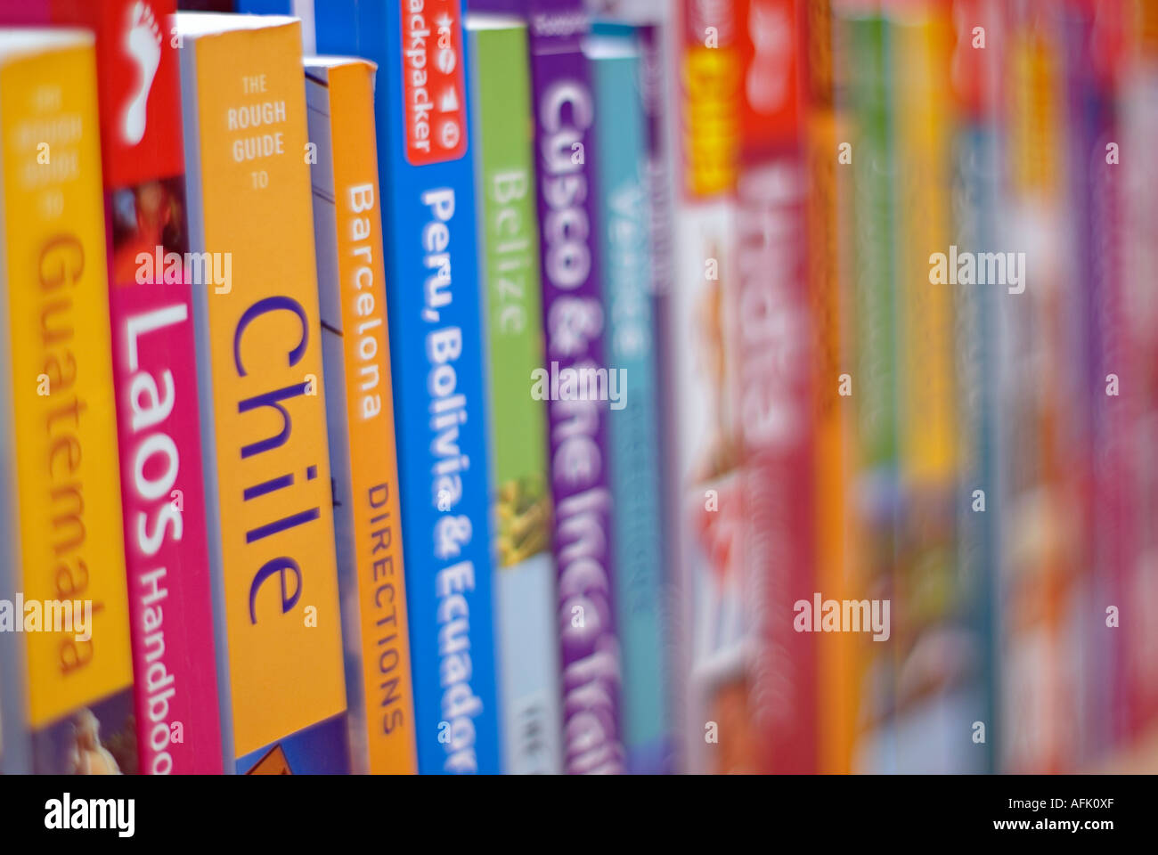 Selection of popular travel guidebooks to a variety of international ...