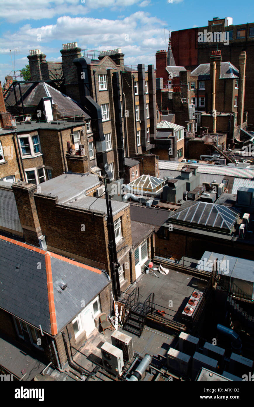 A inner suburban view of London viewed from a taller building Stock ...