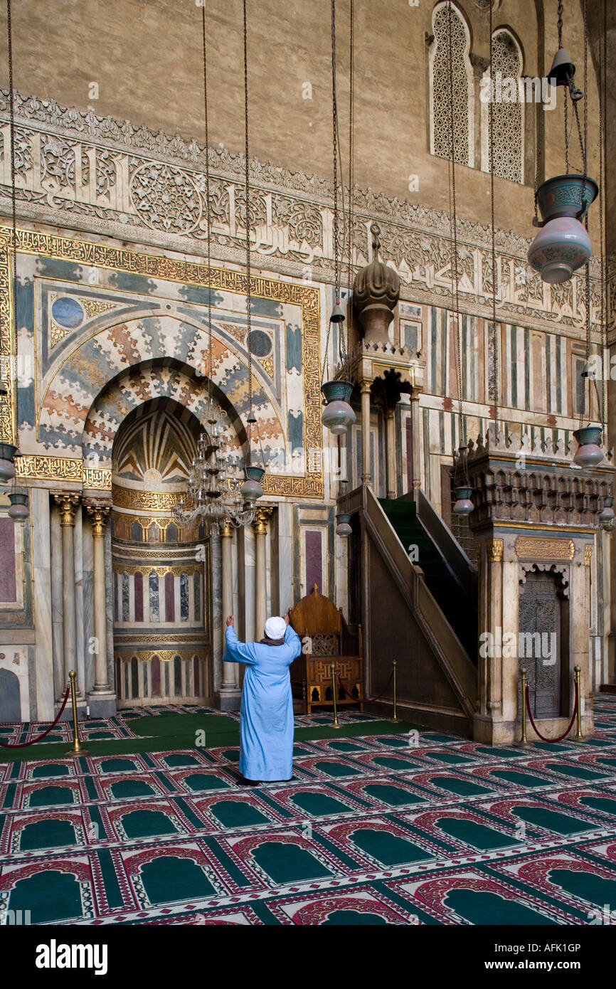 The minbar and mirhab of Sultan Hassan Mosque, completed in 1362, one ...