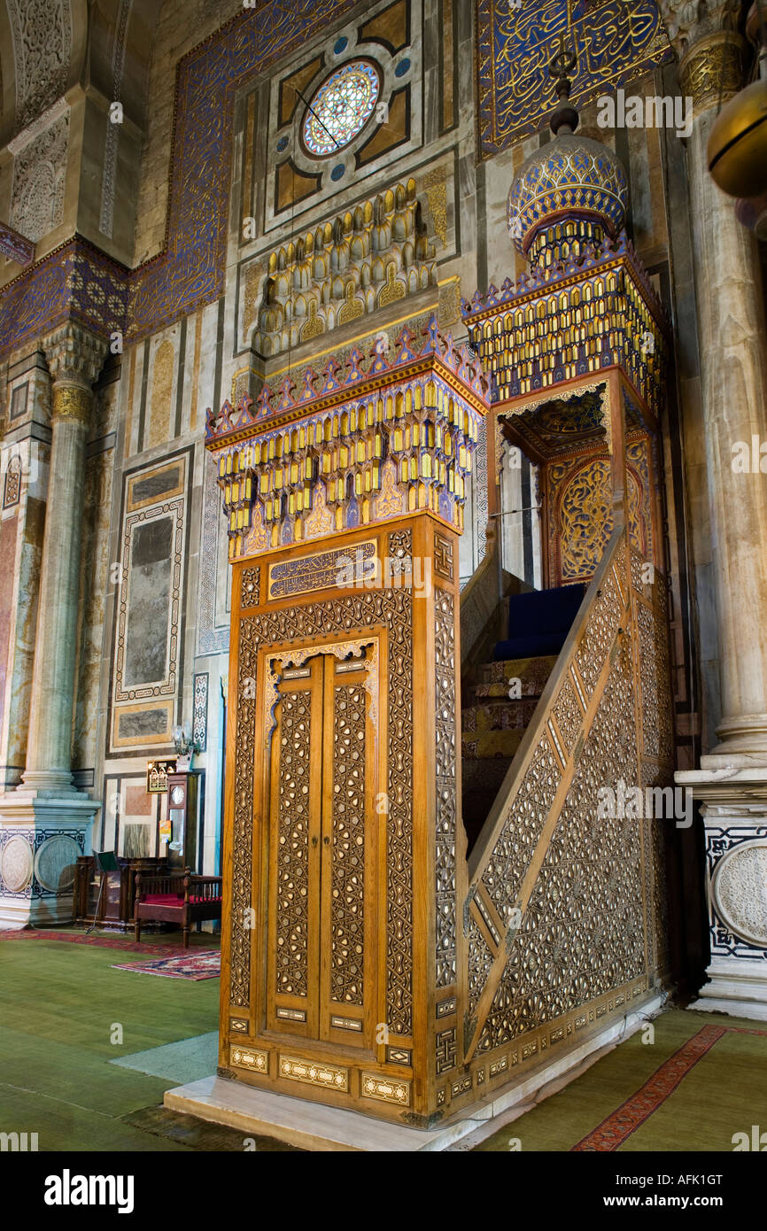 The minbar of the Al Rifai mosque in Islamic Cairo, finished in 1912 ...