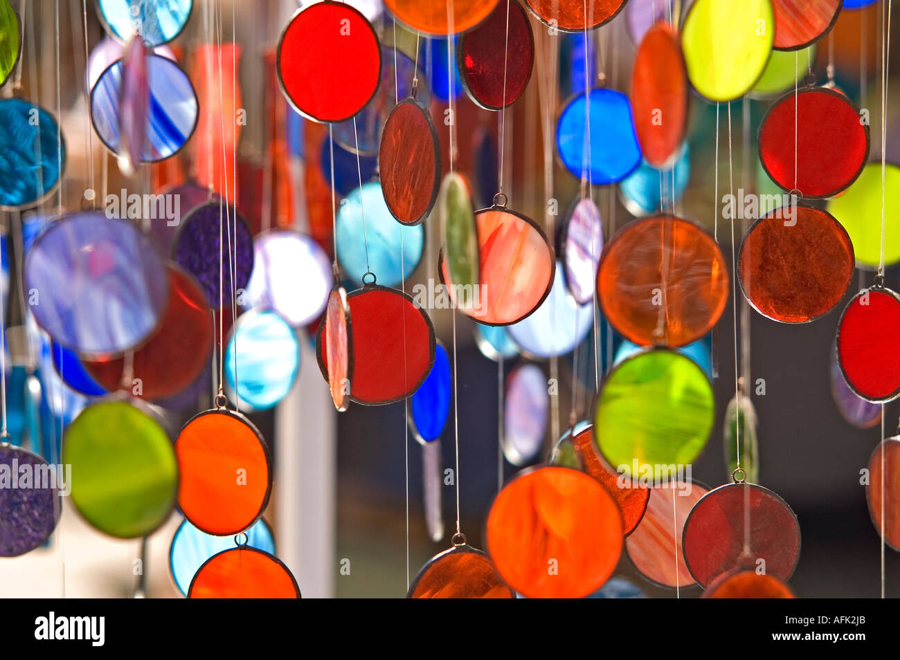 Coloured glass disks Stock Photo - Alamy