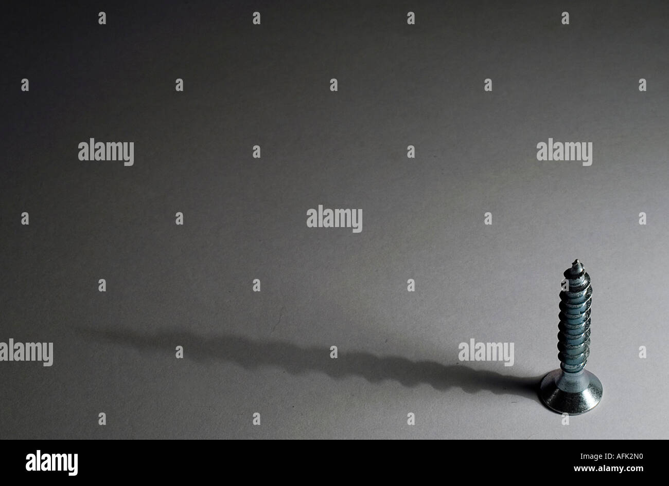black and white Screw on white background with shadows Stock Photo - Alamy