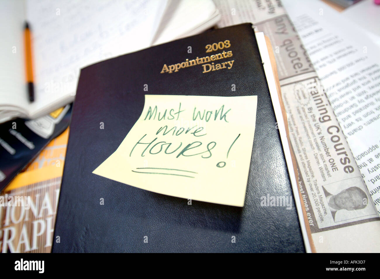 An office desk with diary Stock Photo - Alamy