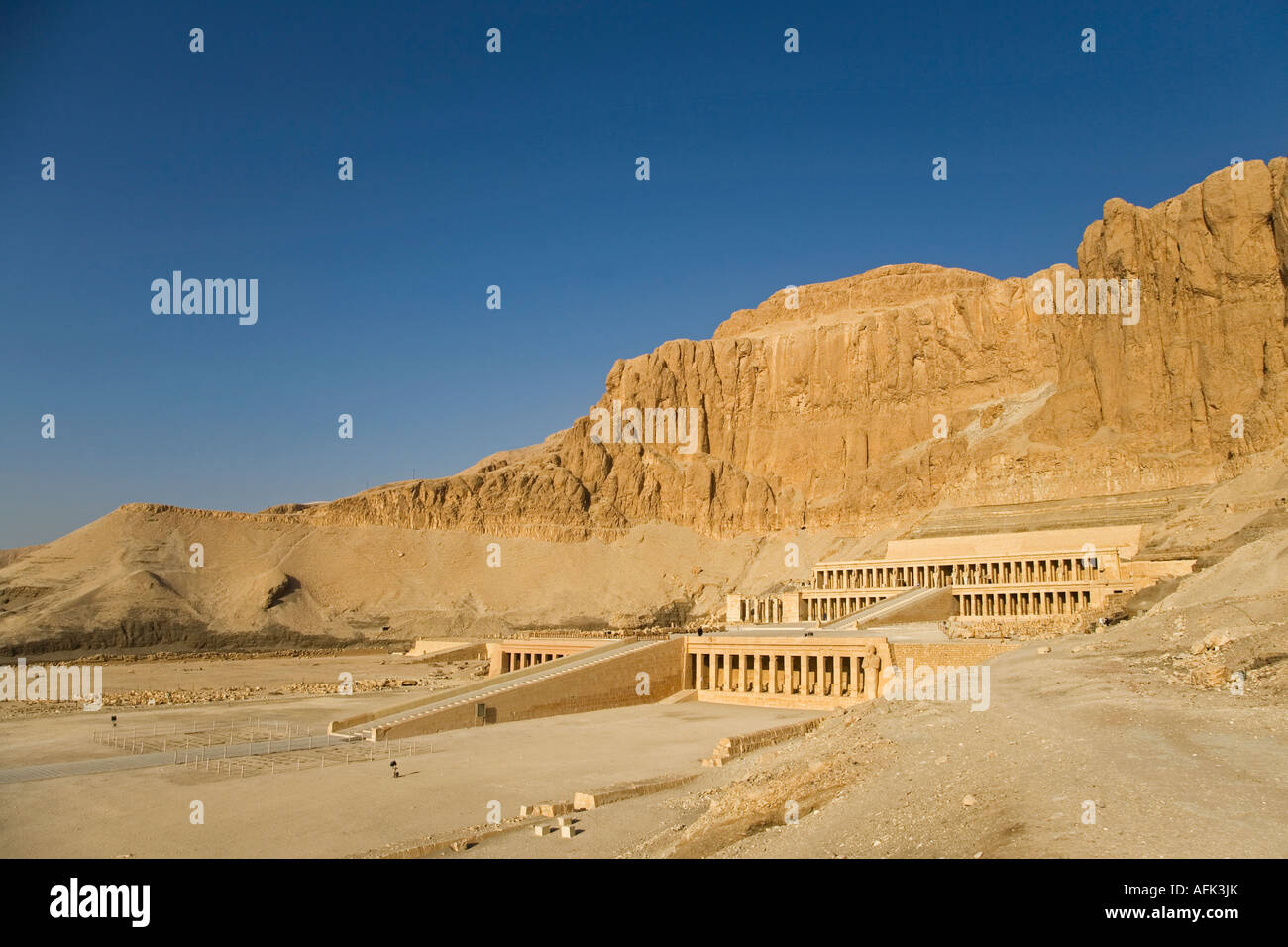 The Temple of Hatshepsut at Deir el-Bahri on the West Bank of the Nile ...