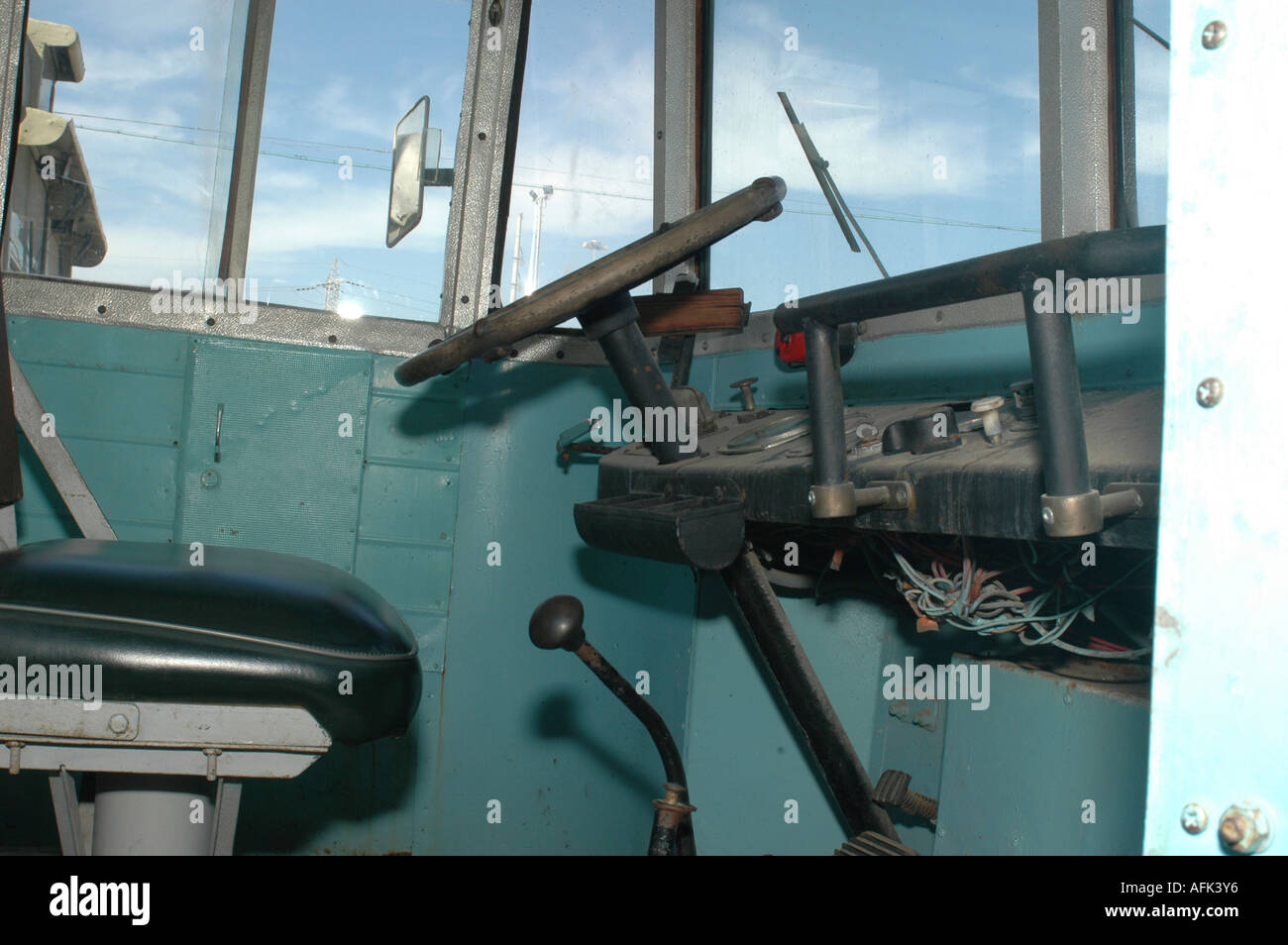 interior vintage bus Transport Museum Israel Stock Photo - Alamy