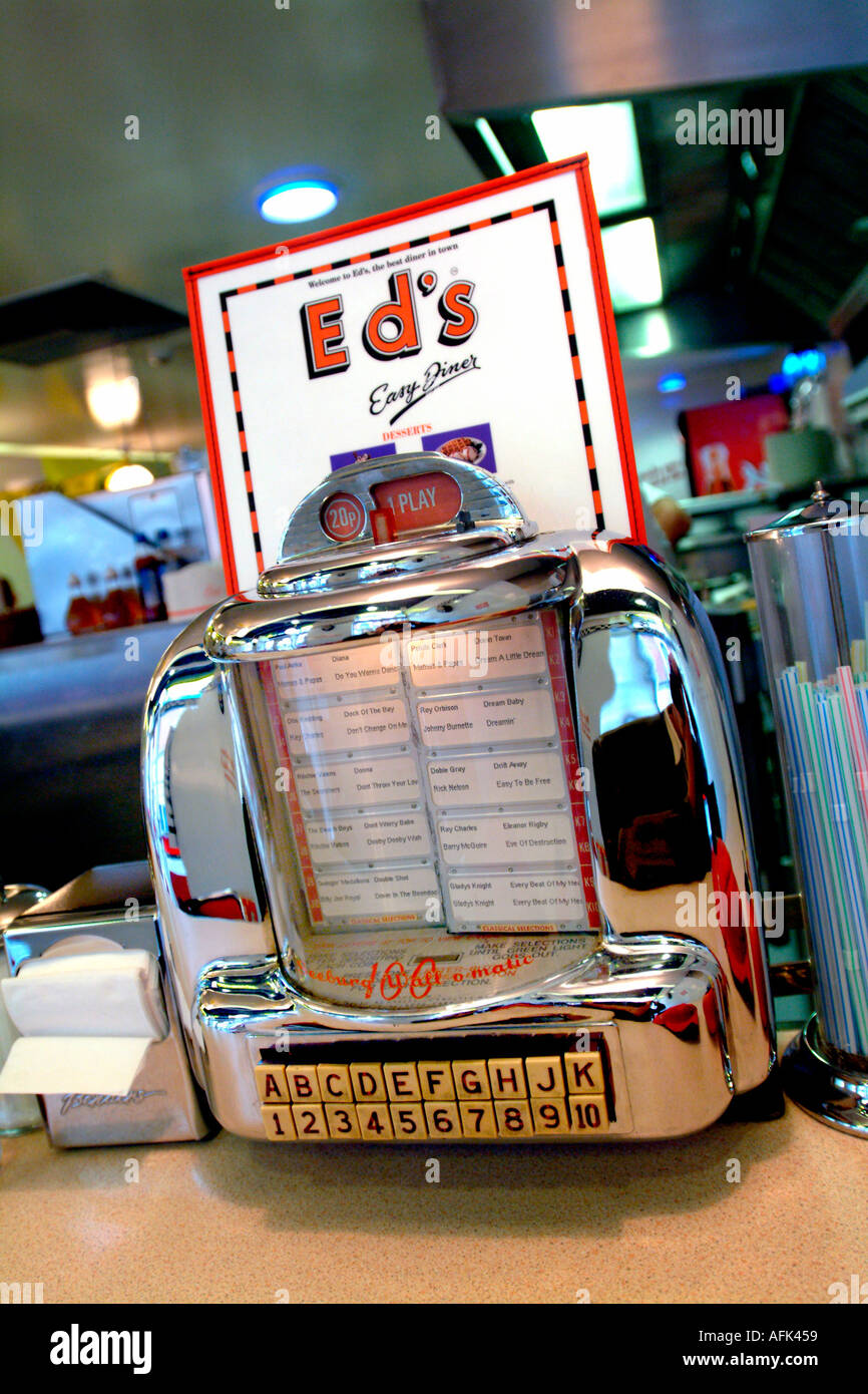 American diner jukebox hi-res stock photography and images - Alamy