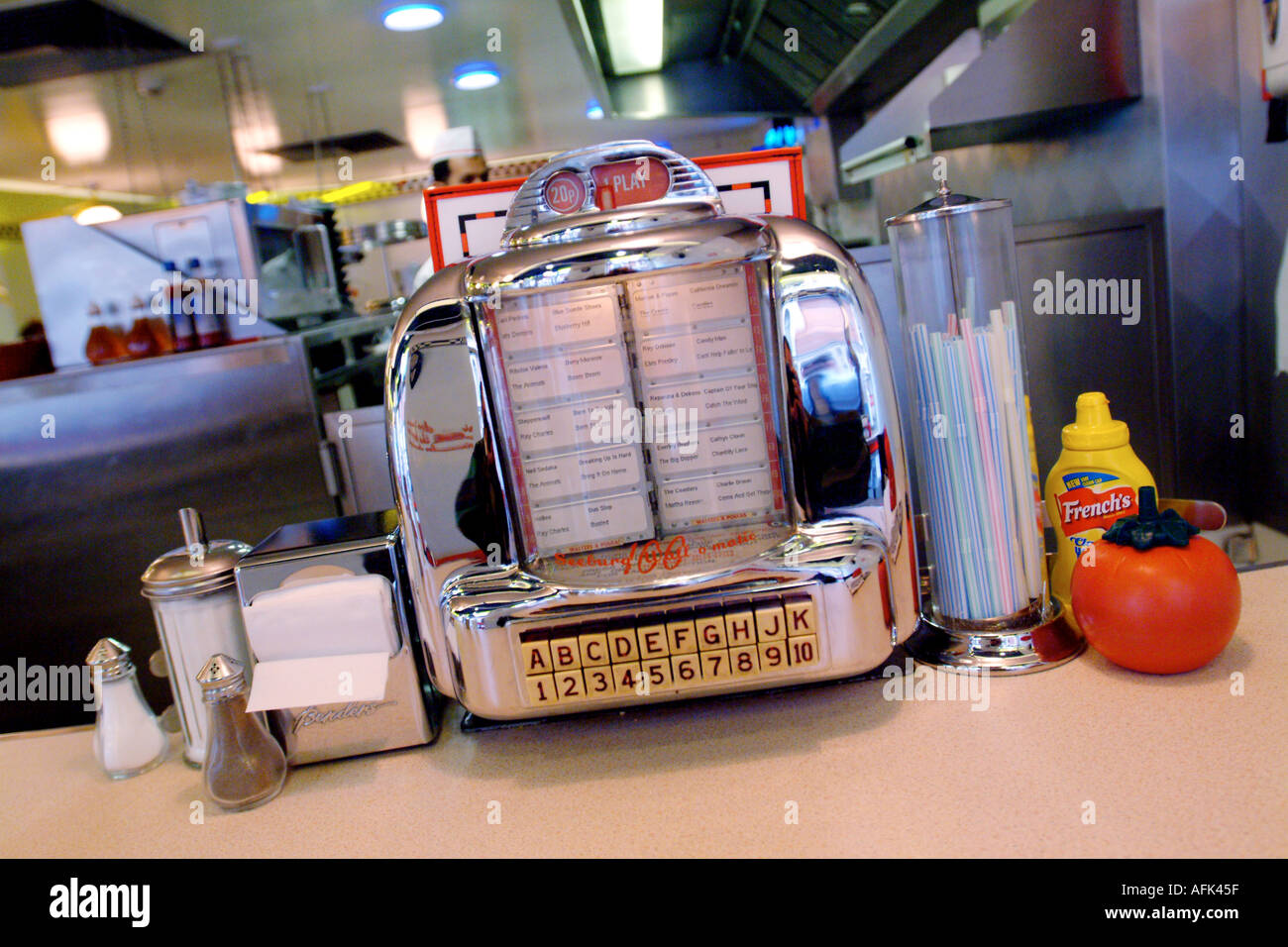 American diner jukebox hi-res stock photography and images - Alamy