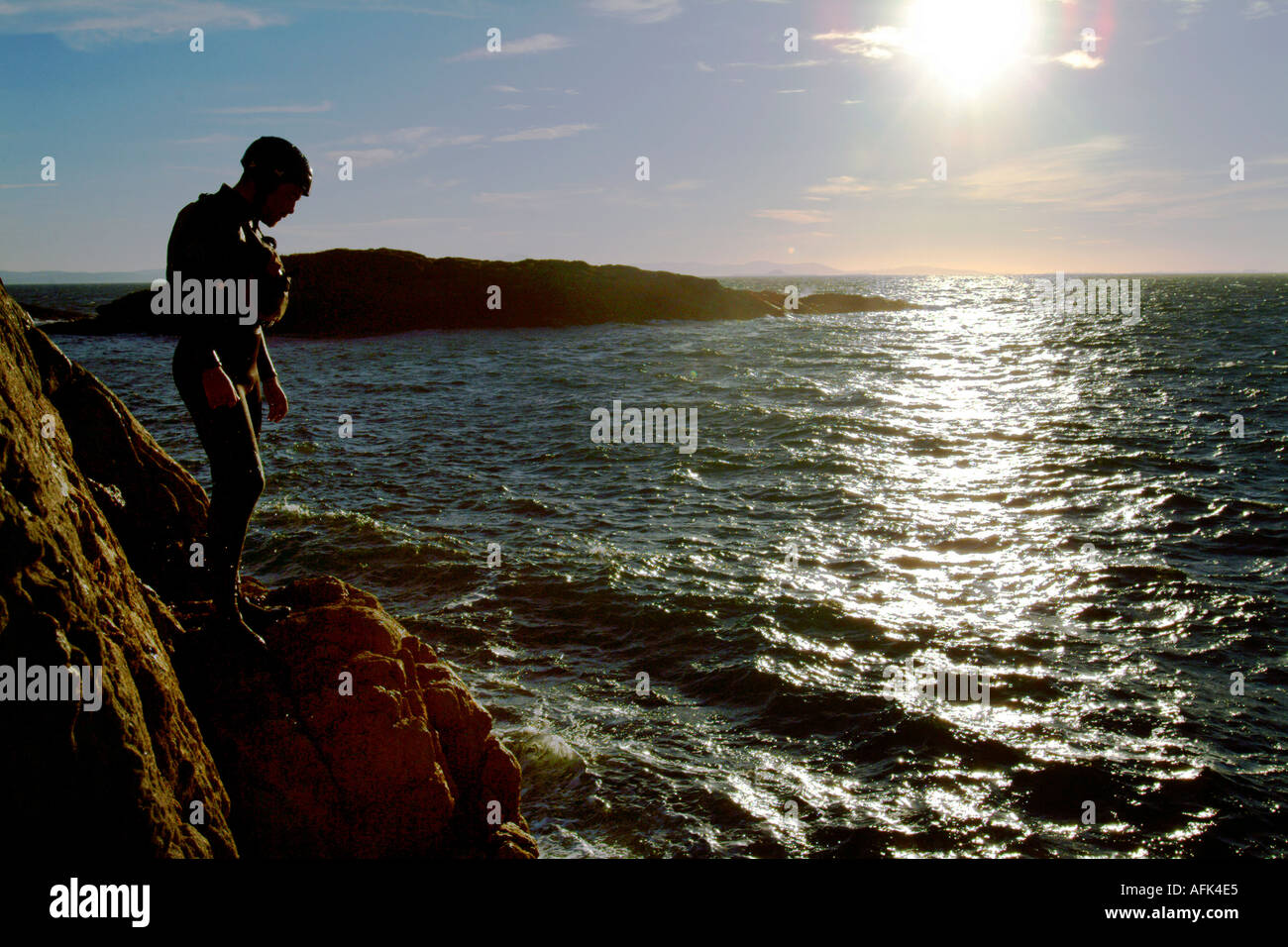 Cliff jumping in Tiree Scotland Scottish isles Hebridean Isles Hebrides ...