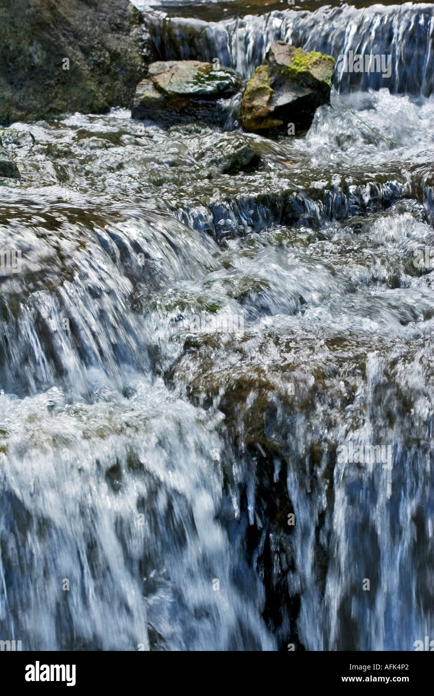 Water cascading down the rocks Tel Dan Israel Stock Photo - Alamy