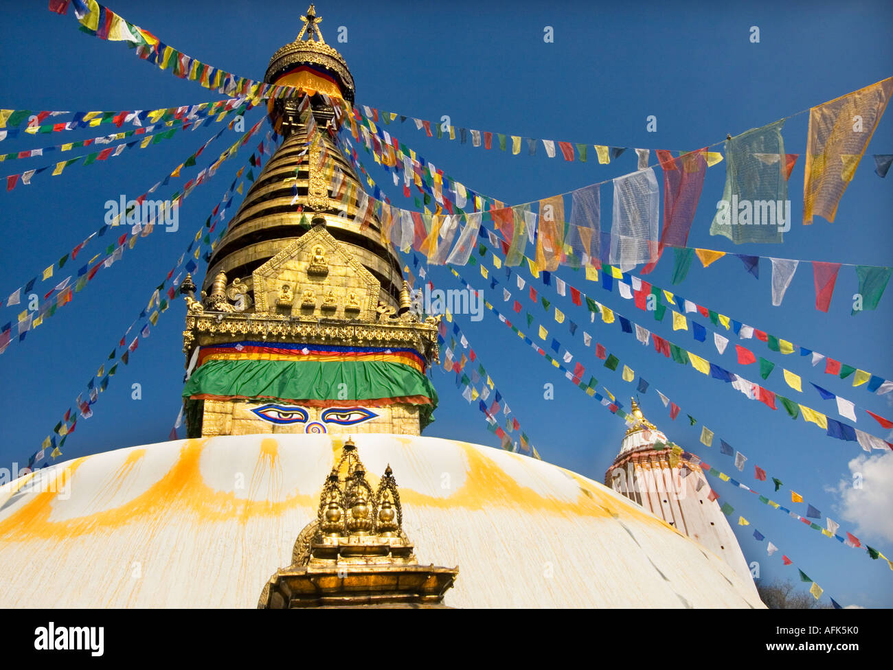 Swayambhunat Swayambhunath temple stupa Kathmandu NEPAL Asia Katmandu ...