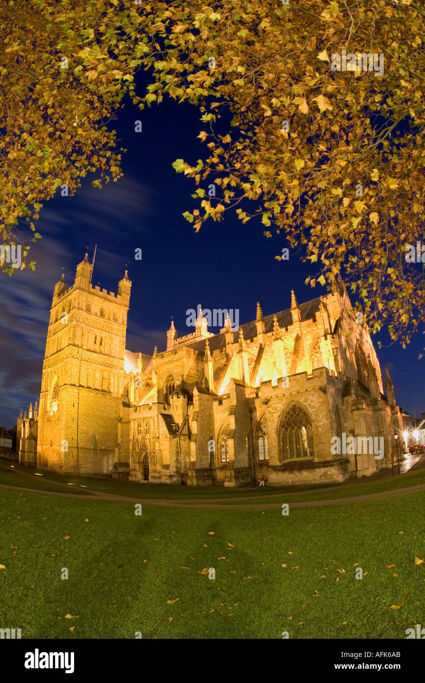 Exeter cathedral night hi-res stock photography and images - Alamy
