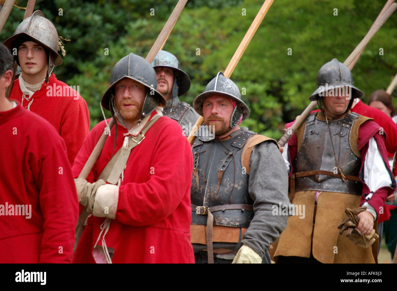 English Pikemen from the 17th Century at a English Civil war ...