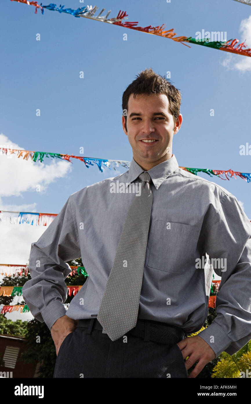 Outdoor portrait of a salesman Stock Photo - Alamy