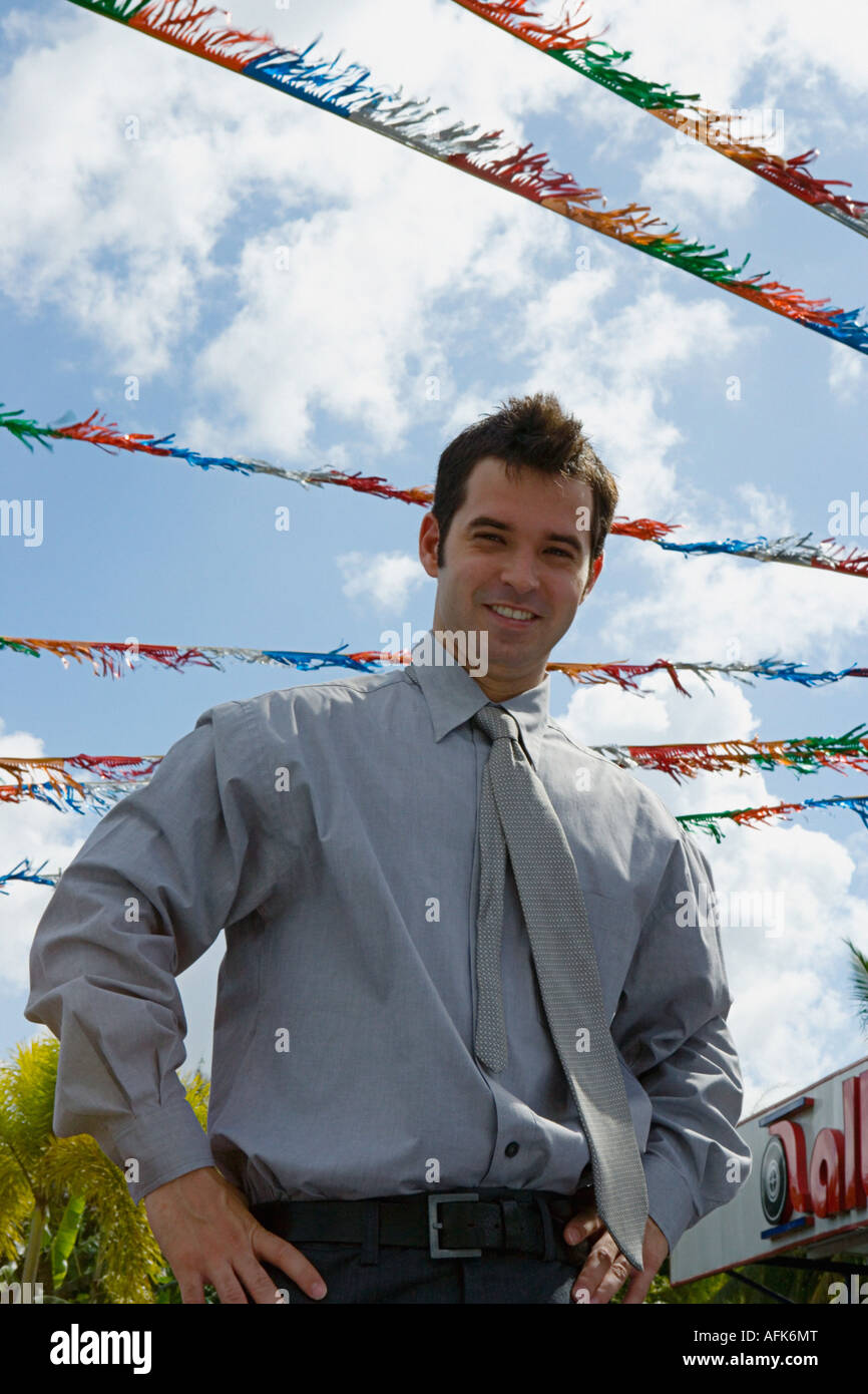 Portrait of a salesman outdoors Stock Photo - Alamy