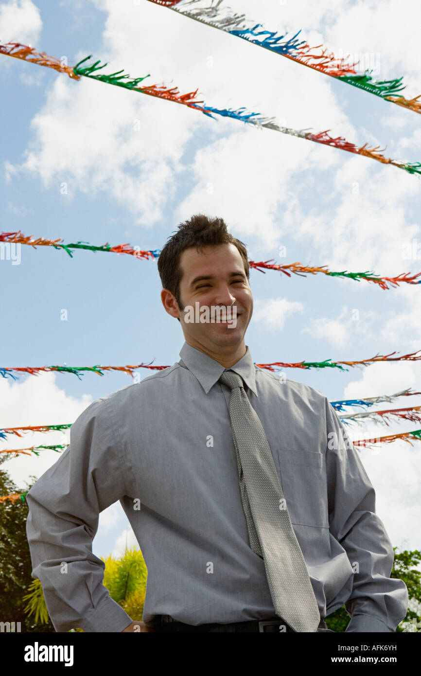 Portrait of a salesman outdoors Stock Photo - Alamy