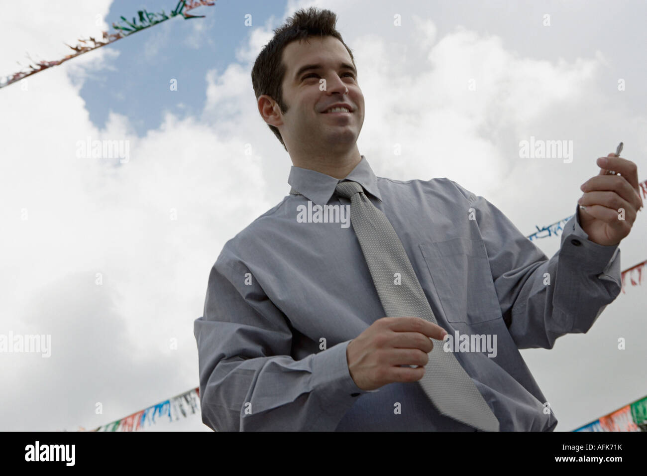 Portrait of a salesman outdoors Stock Photo - Alamy