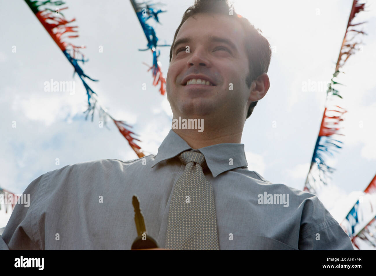 Portrait of a salesman outdoors Stock Photo - Alamy