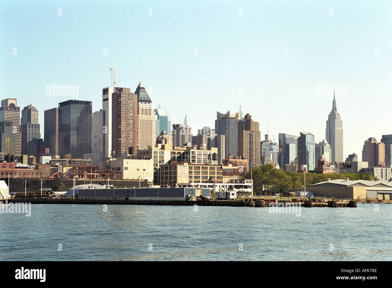 A view of Manhattan from the Hudson river Stock Photo - Alamy