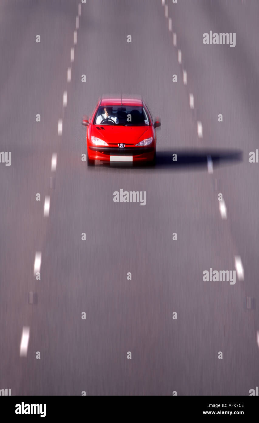 MIDDLE LANE HOGGER MOTORWAY ENGLAND UK Stock Photo - Alamy