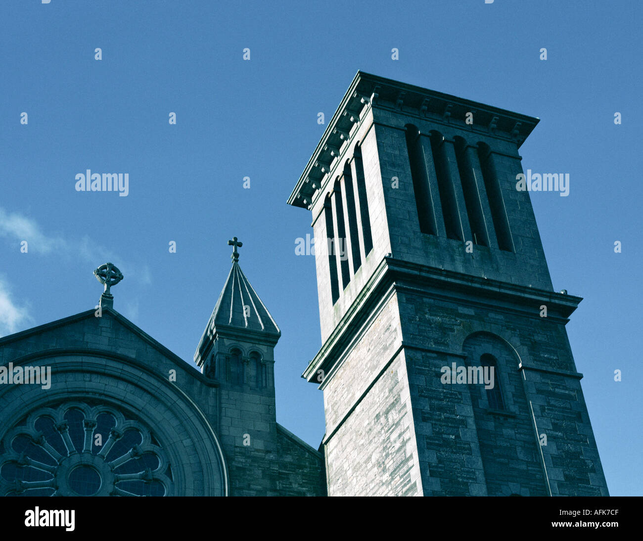 Looking up at the belltower of Saint Mary s Catholic church in Navan ...