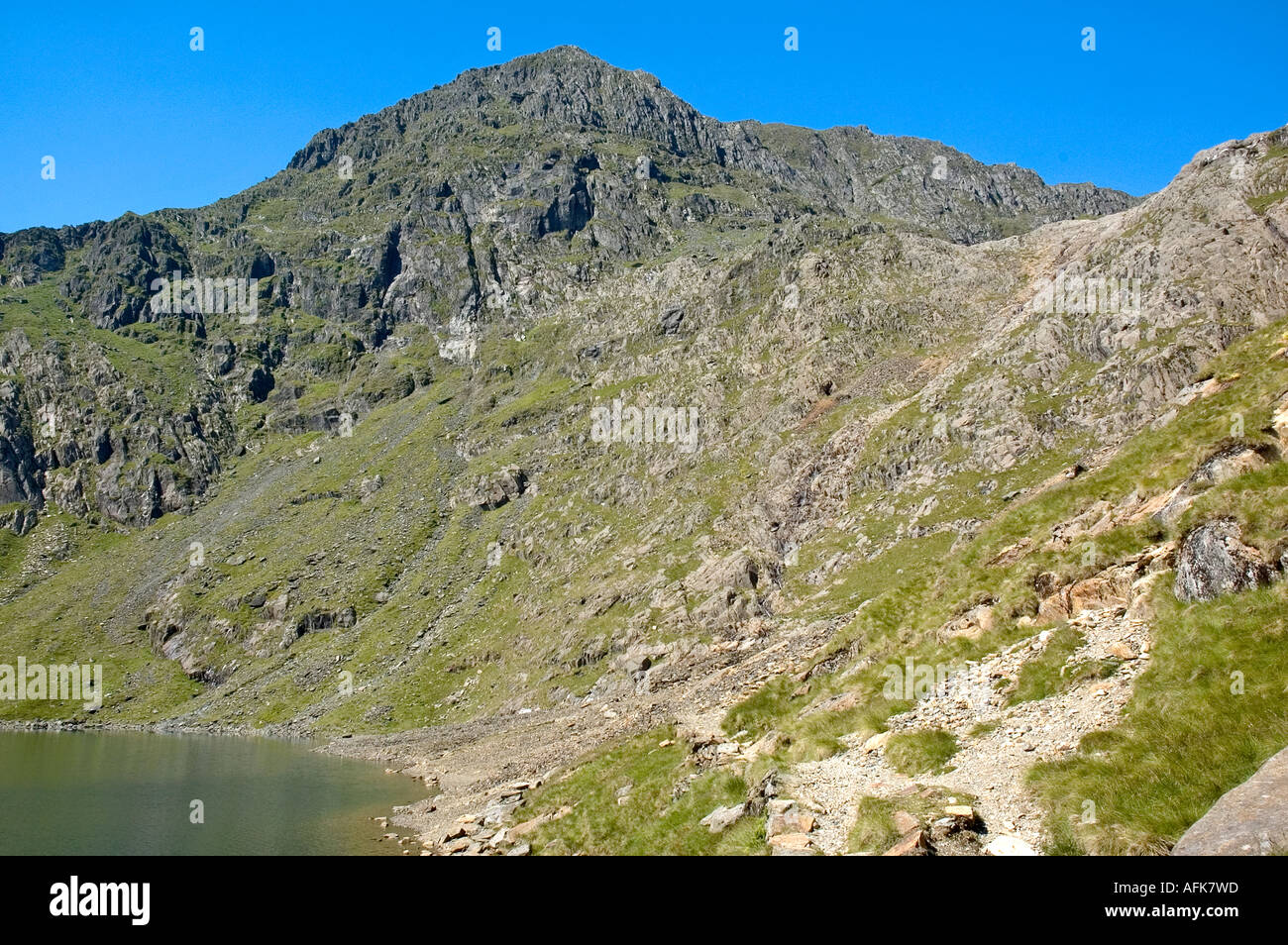 Mount Snowdon with the bwlch glas ridge to the right Stock Photo - Alamy