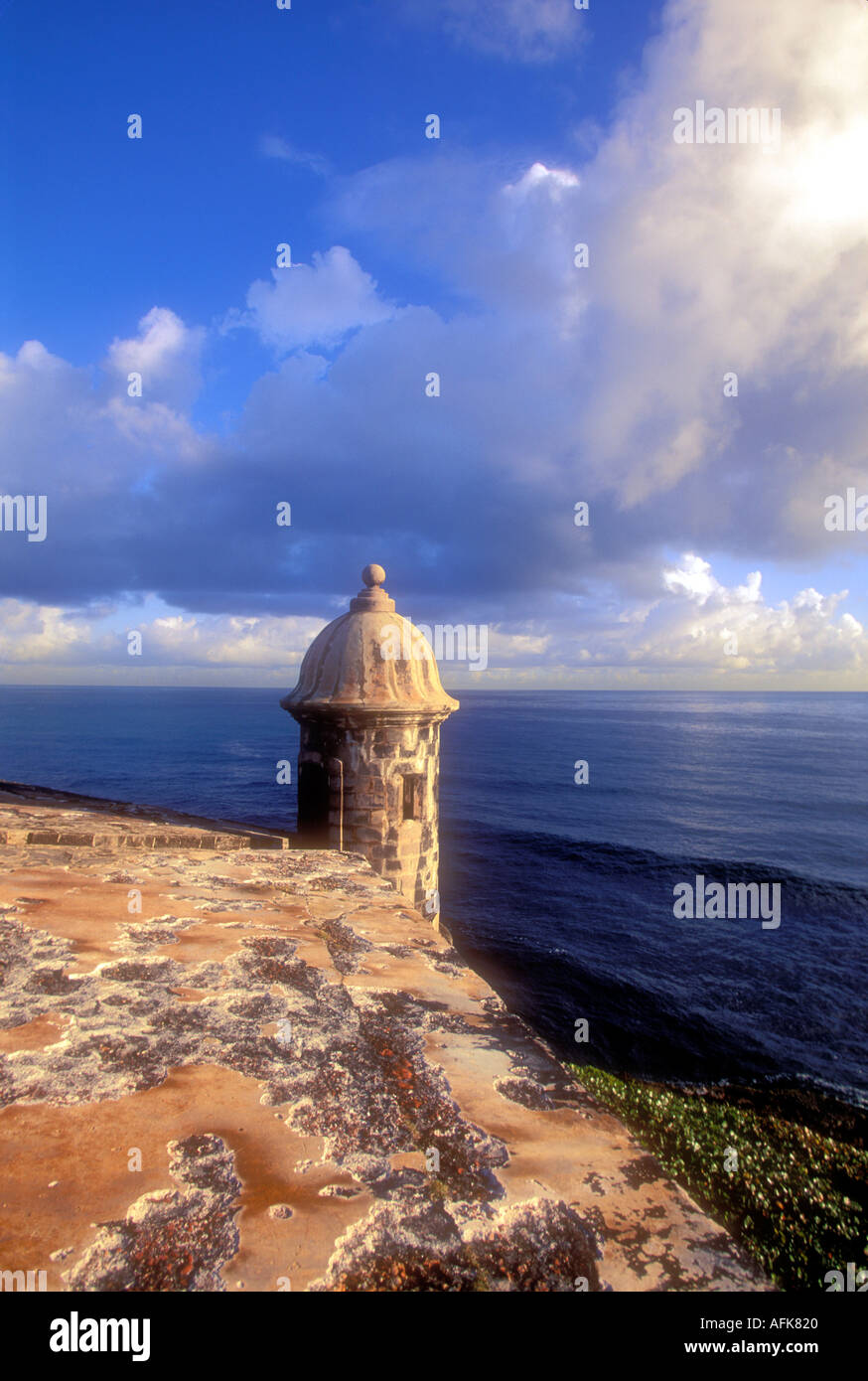 Lookout turret at El Morro Fortress in Old San Juan Puerto Rico ...