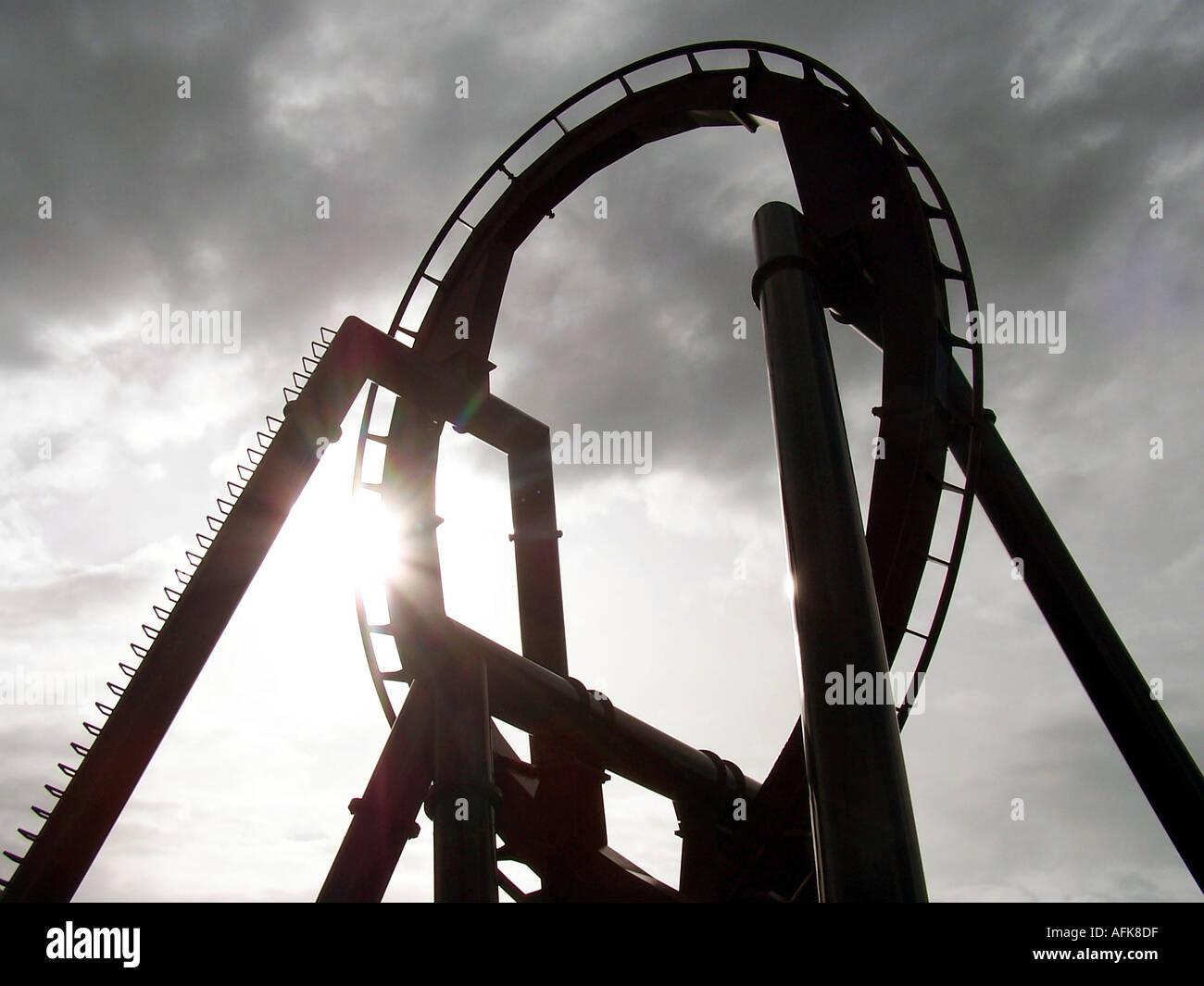 Rollercoaster loop at thorpe park Stock Photo - Alamy