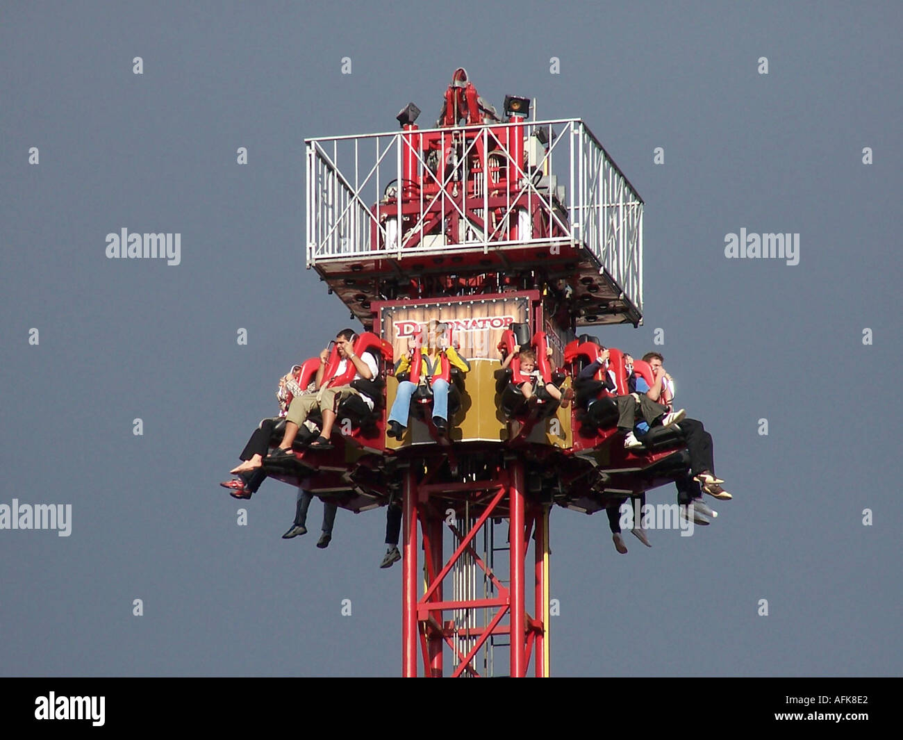 Amusement park rollercoaster ride Stock Photo - Alamy