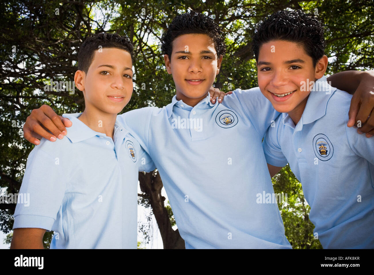 Group of boys wearing school uniform Stock Photo - Alamy