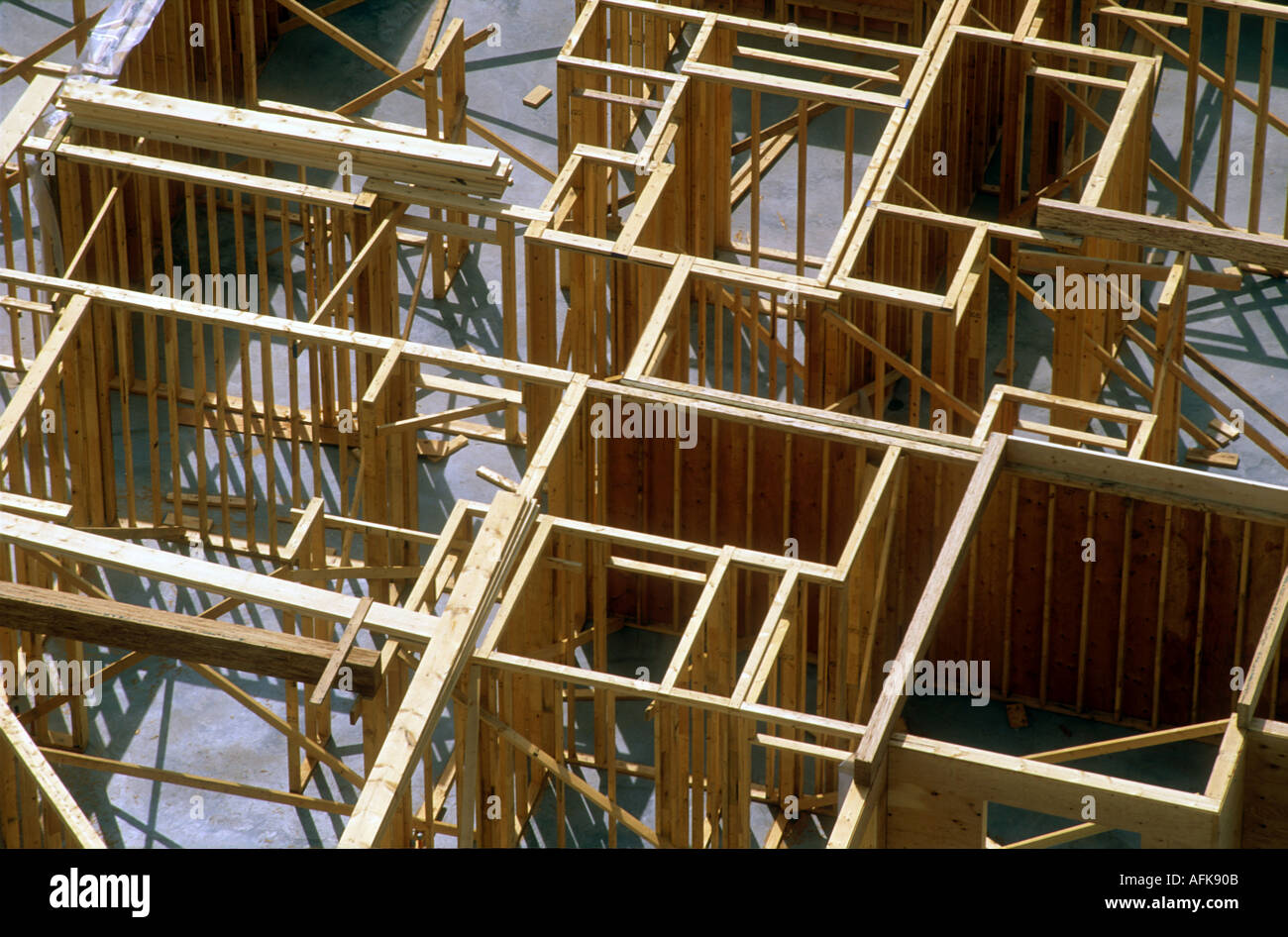 construction site top view looking like a maze Stock Photo - Alamy