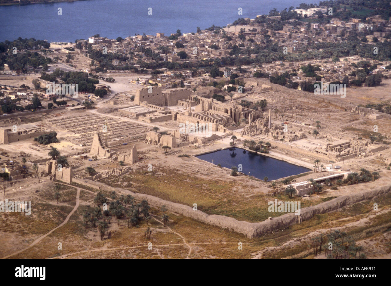 Karnak temple egypt aerial hi-res stock photography and images - Alamy
