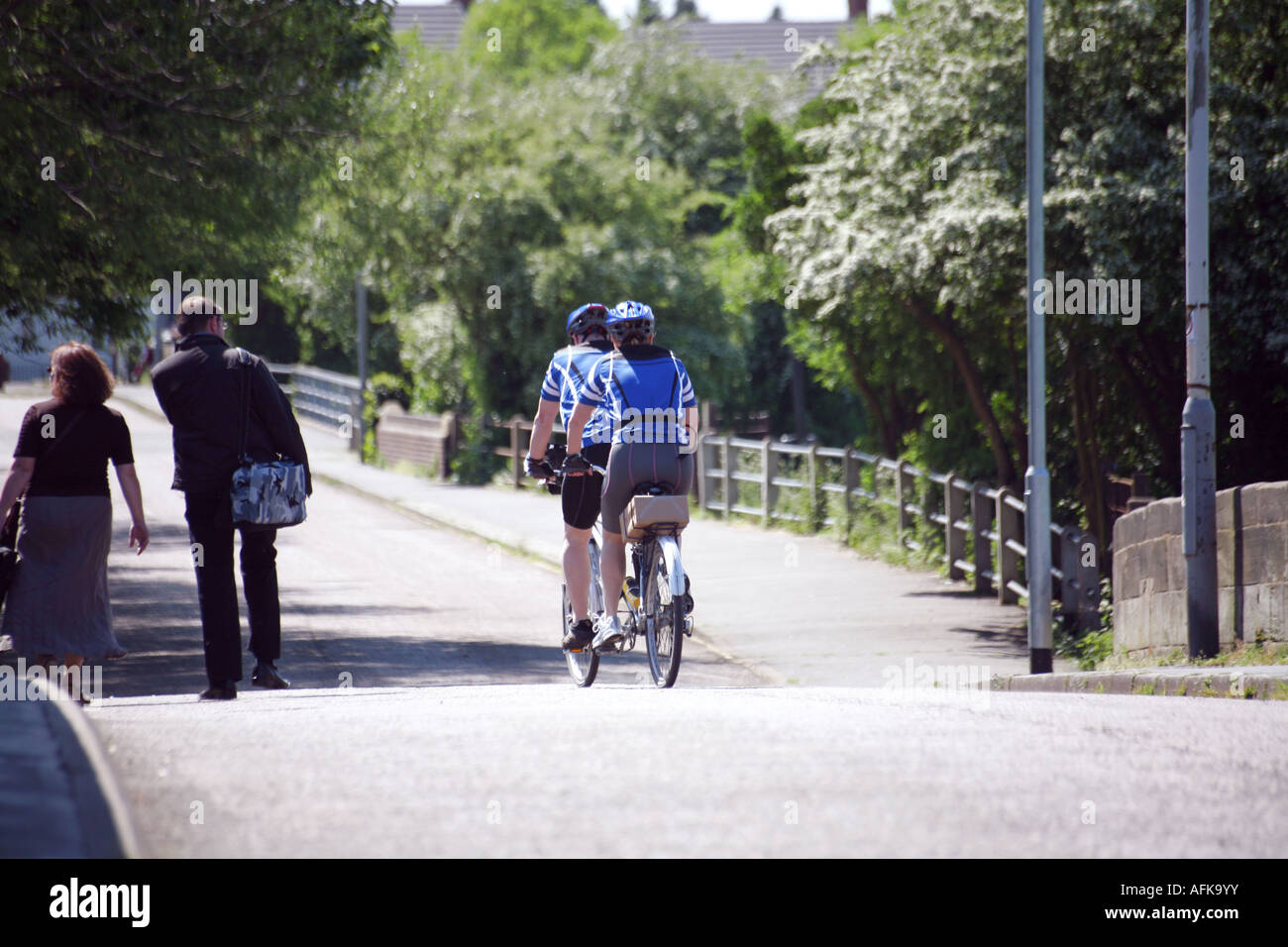 Couple Riding a Tandem bicycle 001 Stock Photo - Alamy