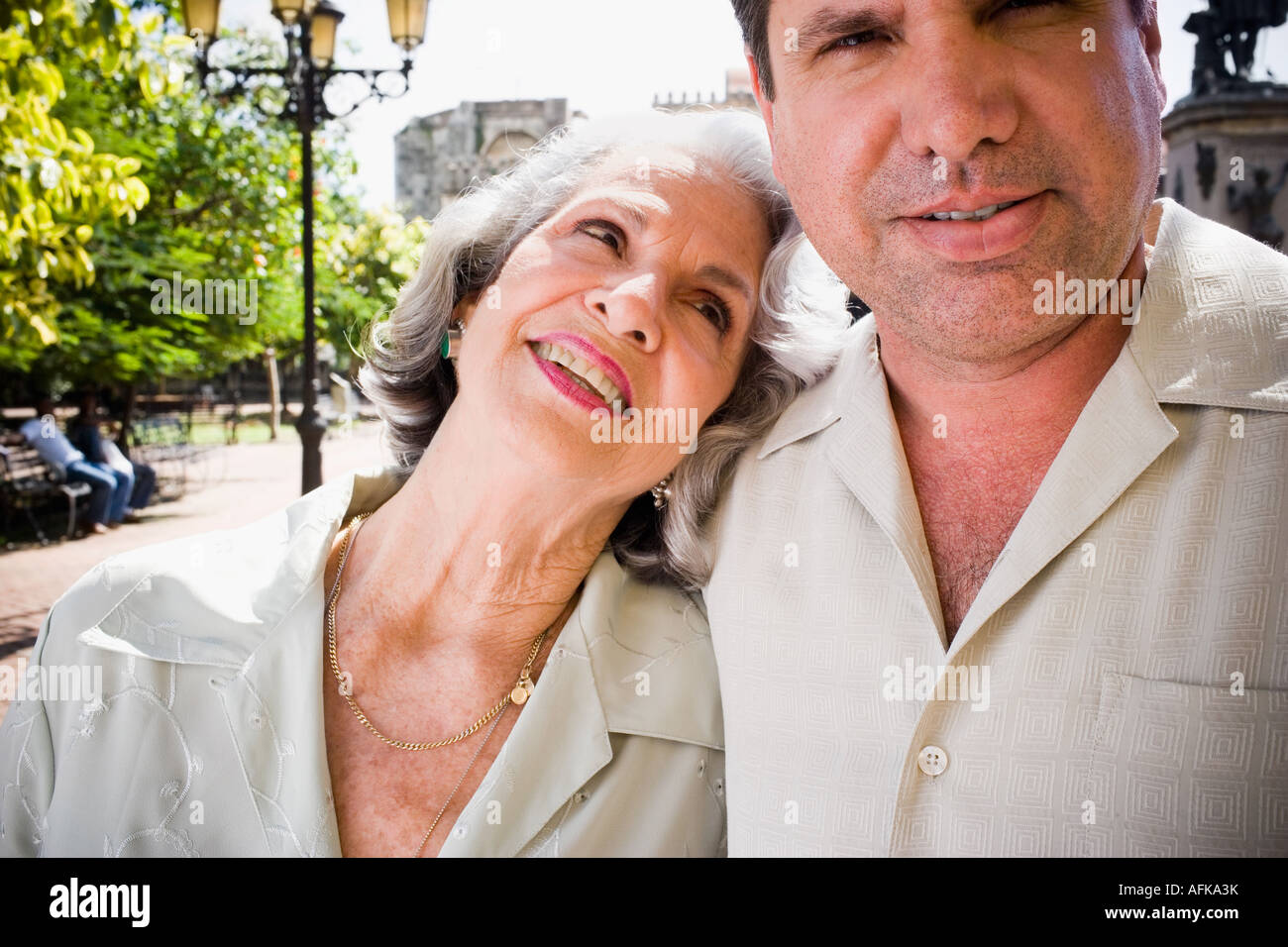 Portrait of a mature man and his mother Stock Photo - Alamy