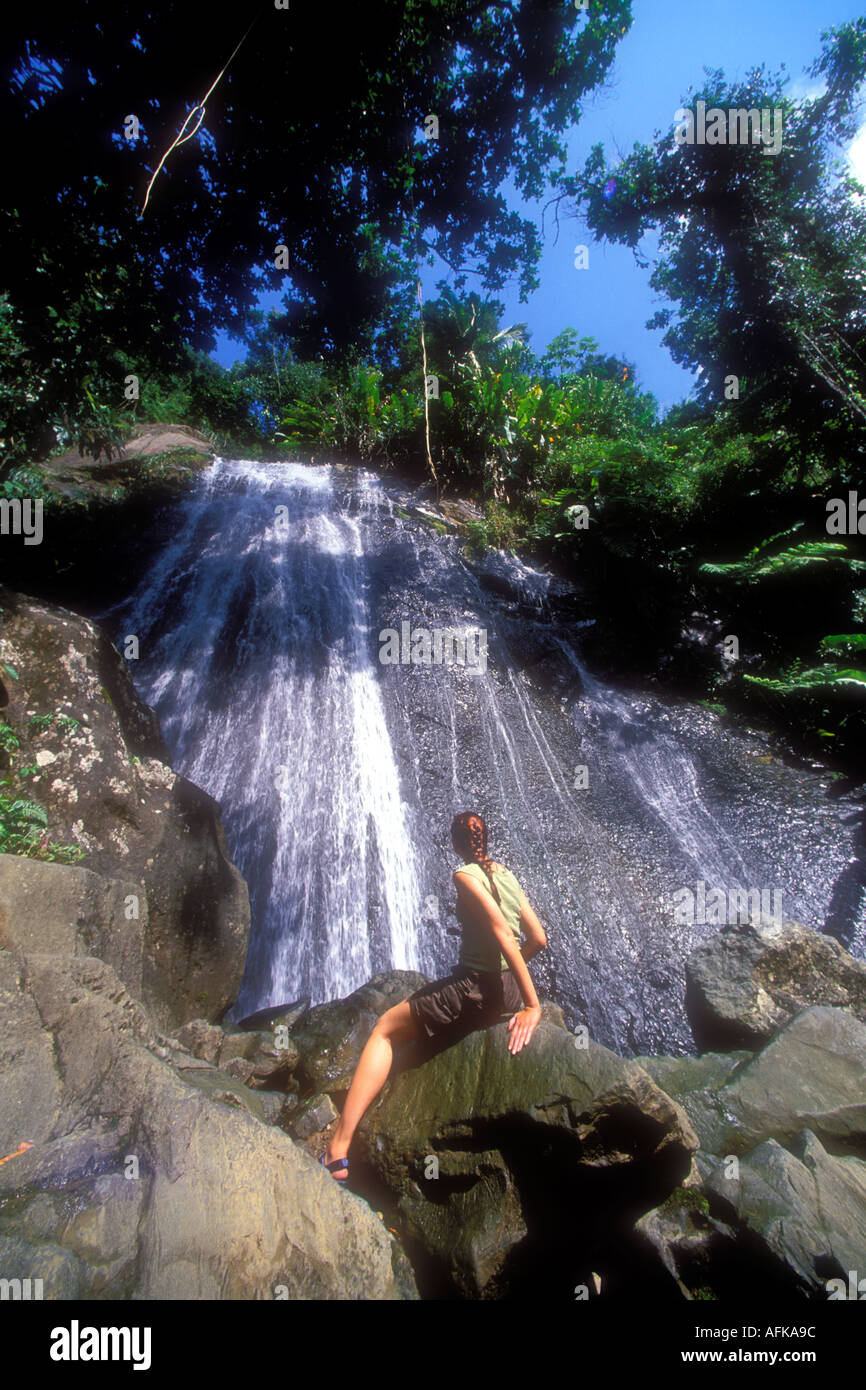 Puerto rico rainforest waterfall hi-res stock photography and images ...
