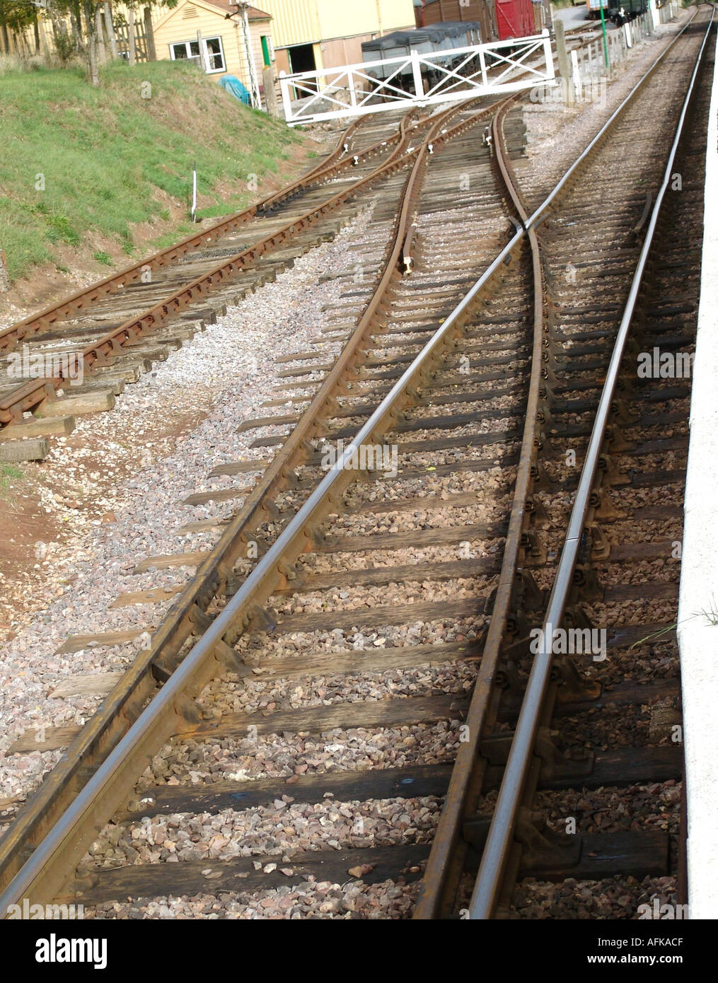 Railway track England Uk 2004 Stock Photo - Alamy