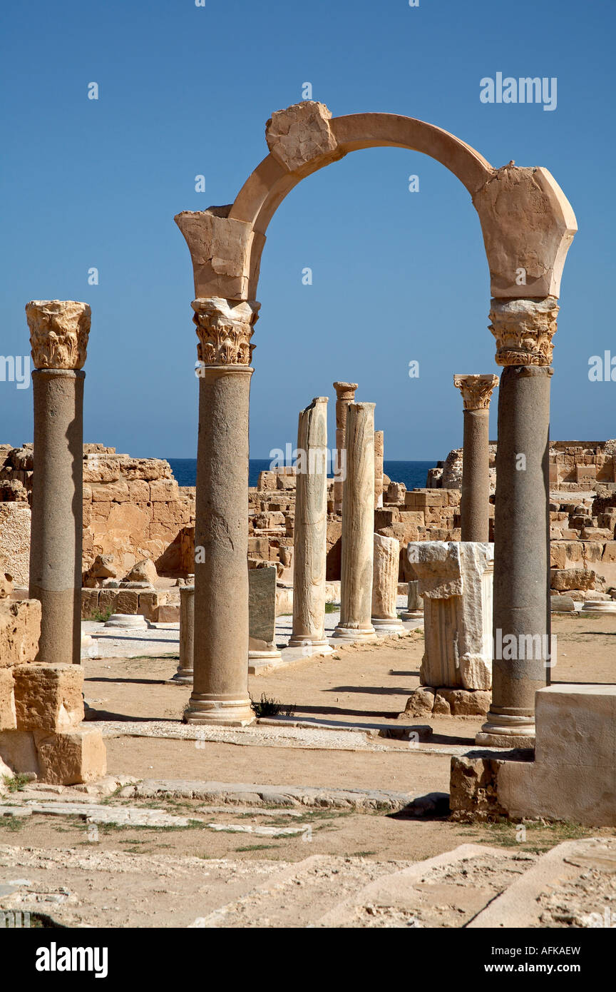 A restored archway marking the entrance to the Curia, or Senate House ...