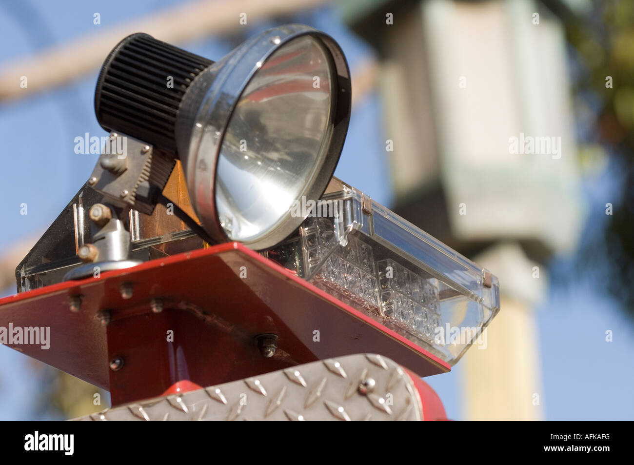 Fire department truck and equipment with high powered spotlight and LED ...