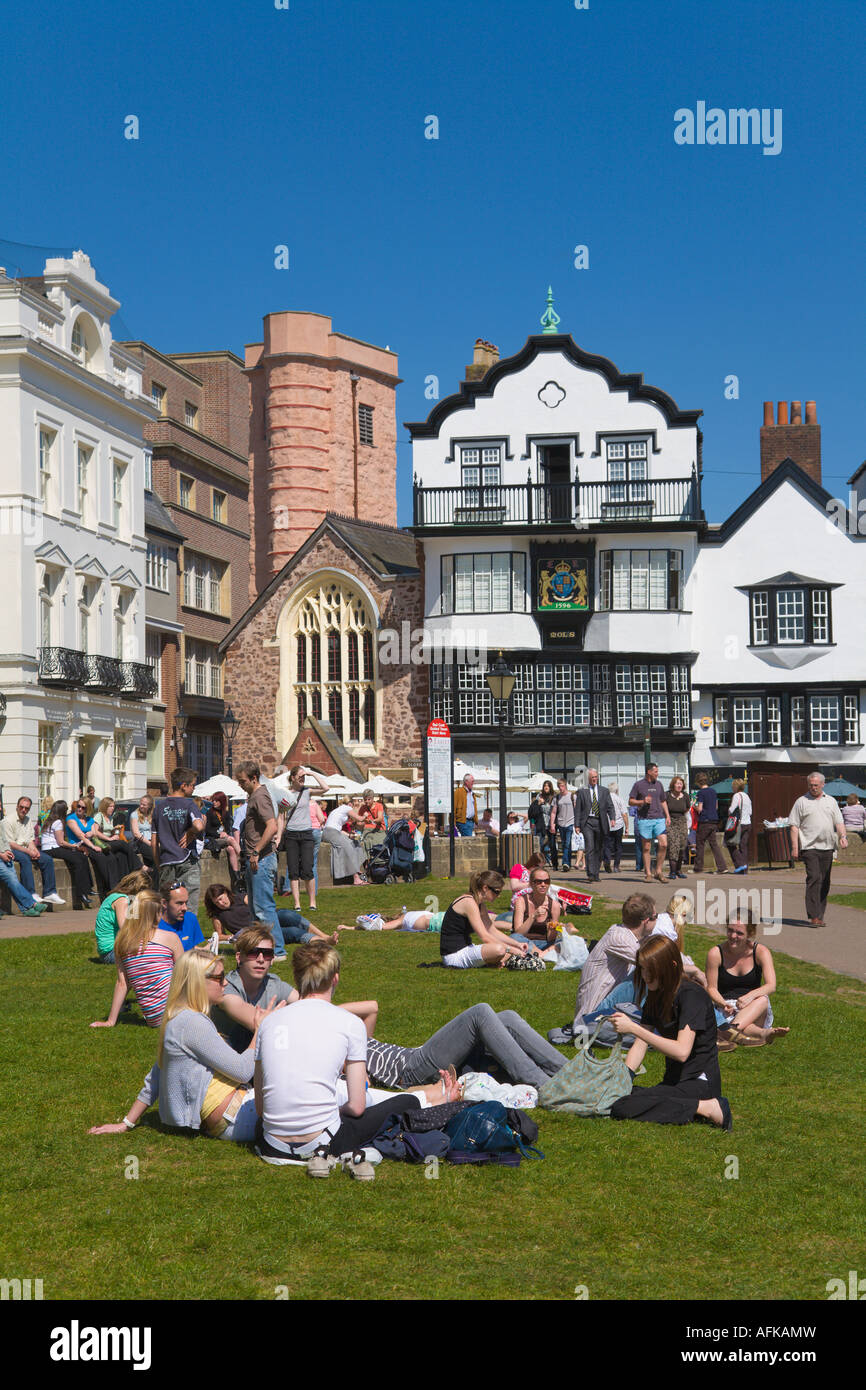Cathedral Close Exeter Devon England Stock Photo - Alamy