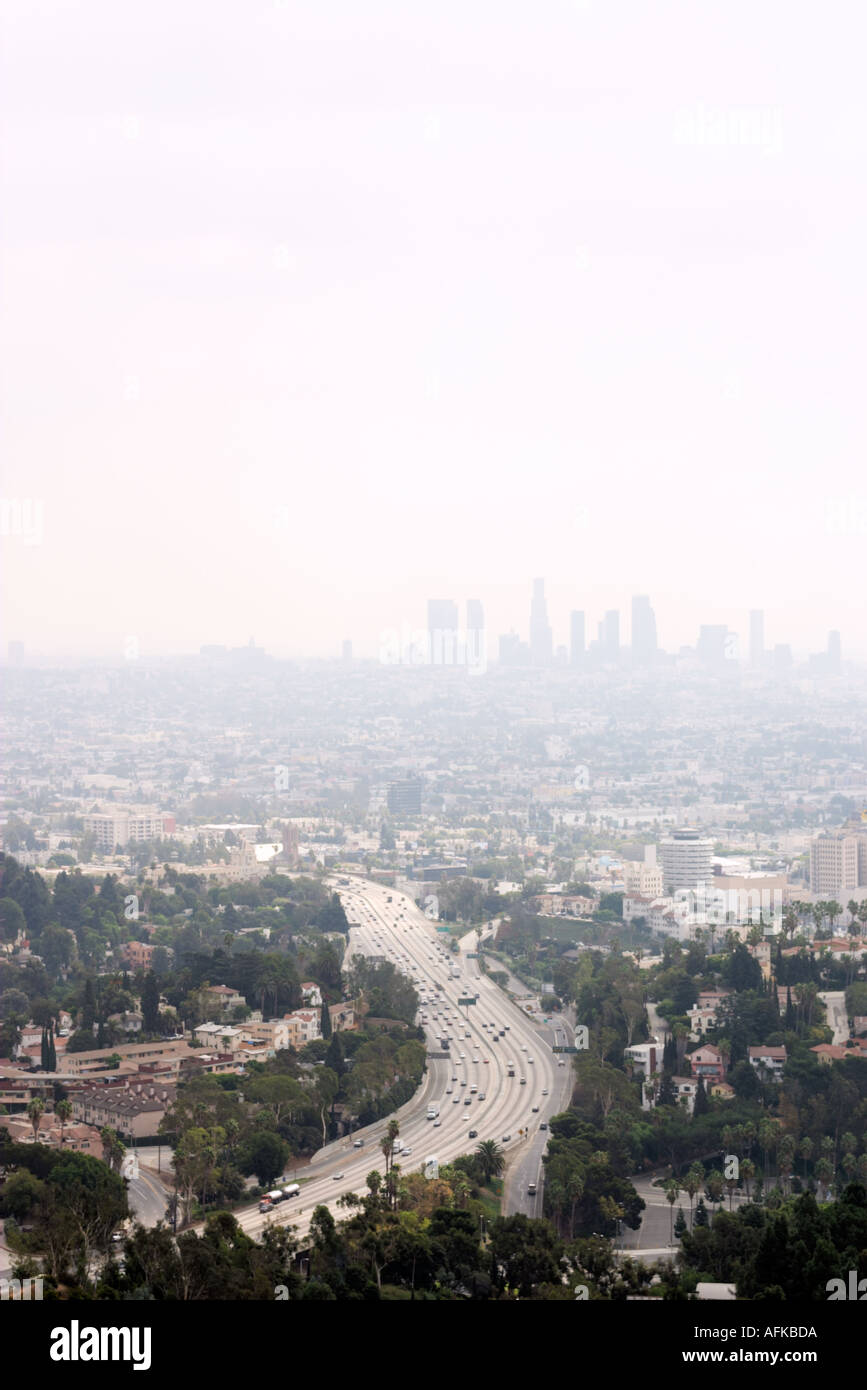 Hollywood Freeway from Mulholland Drive Stock Photo - Alamy
