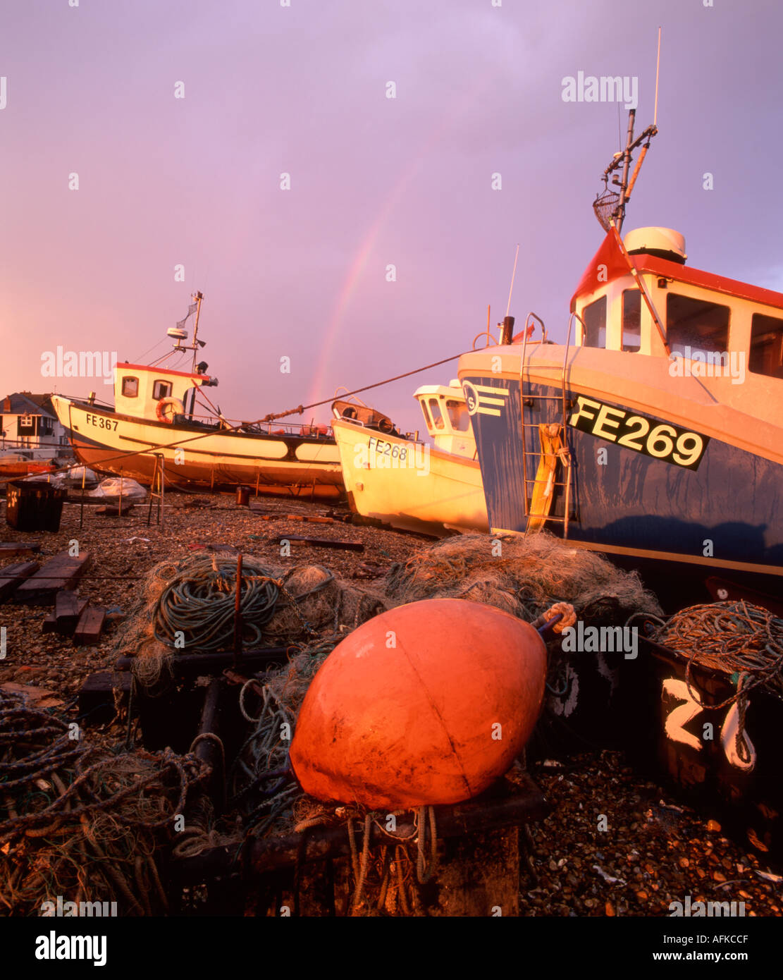 Fishing Boats Hythe Kent UK Stock Photo - Alamy