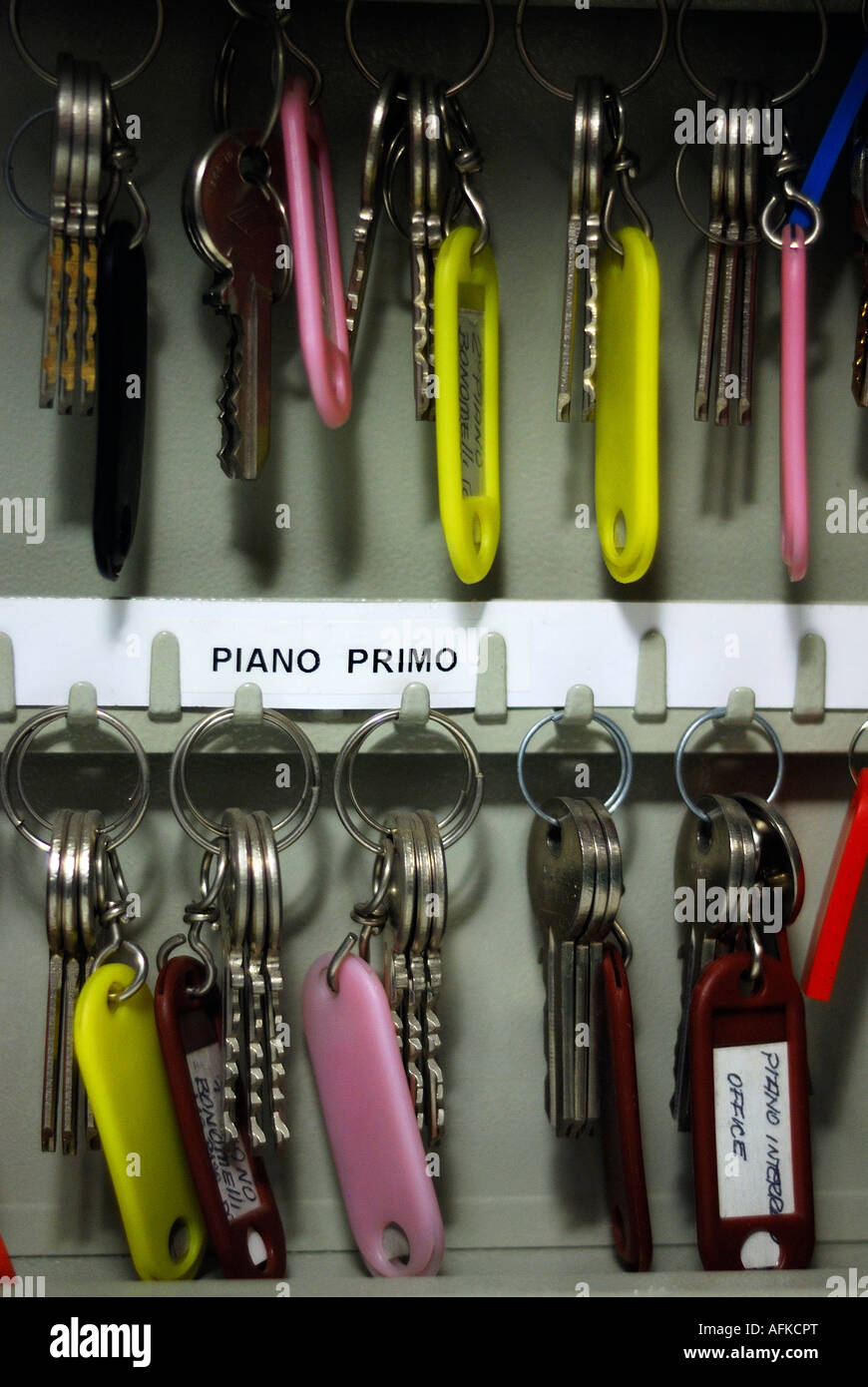 key holder and many keys Stock Photo - Alamy